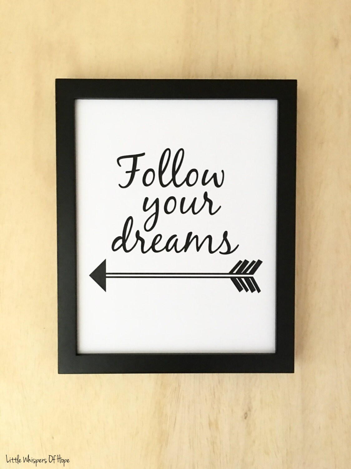 Printable Inspirational Wall Art. Follow Your Dreams. Printable Nursery ...