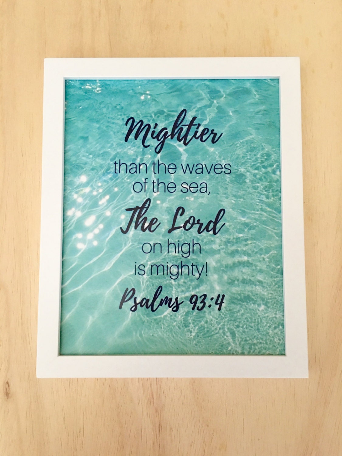 Nautical Bible Verse, Ocean Printable, Mightier Than the Waves of the ...