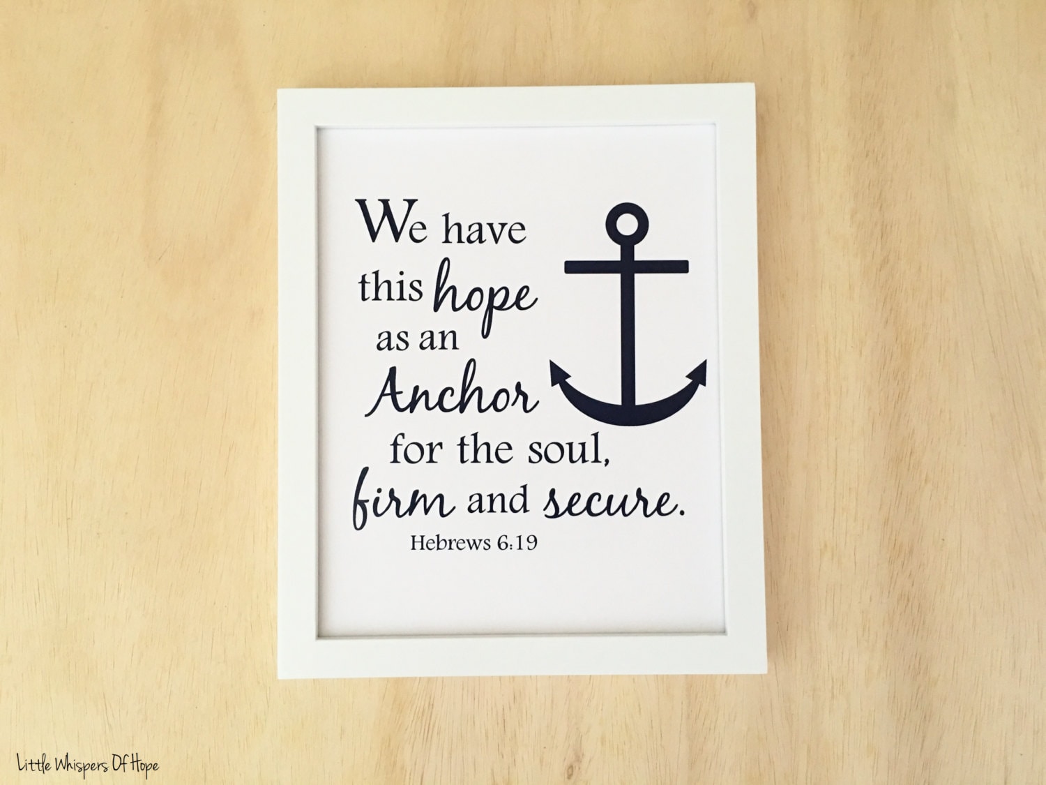 Nautical Wall Art, Bible Verse Print, We Have This Hope as an Anchor ...