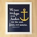 Nautical Wall Art, Bible Verse Print, We Have This Hope as an Anchor ...