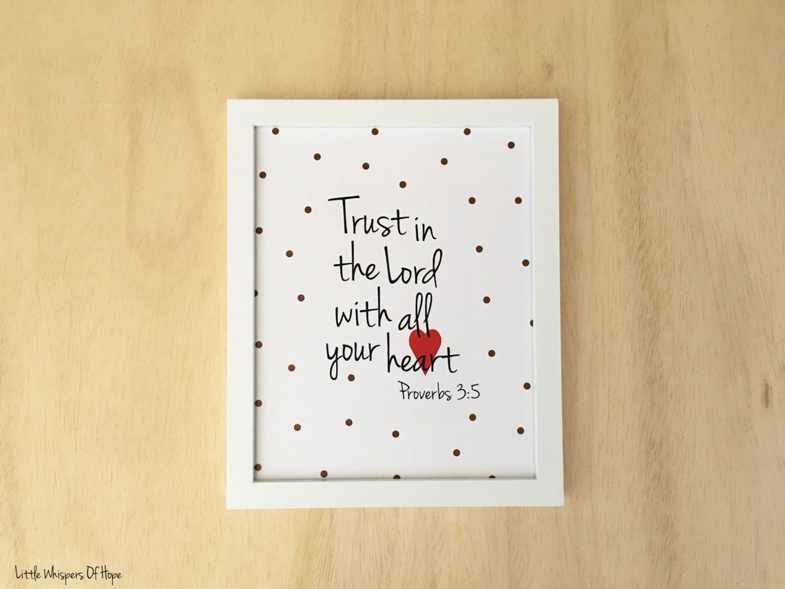 Christian Wall Art. Girls Scripture Art. Trust in the Lord - Etsy