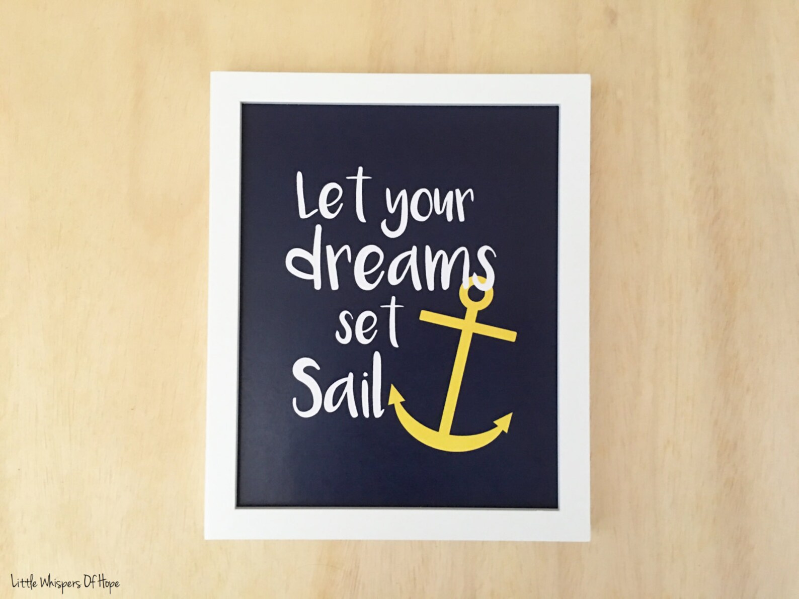 Let Your Dreams Set Sail. Nautical Nursery Wall Art. Nautical Nursery ...