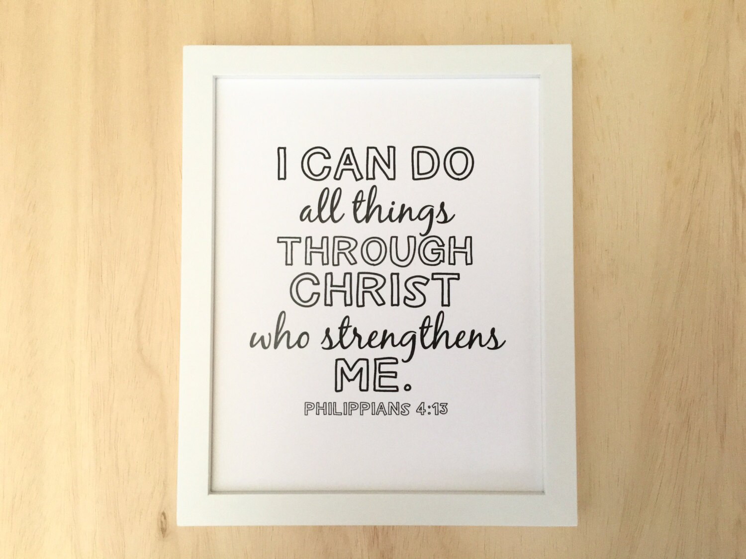 Bible Verse Printable Wall Art I Can Do All Things Through | Etsy