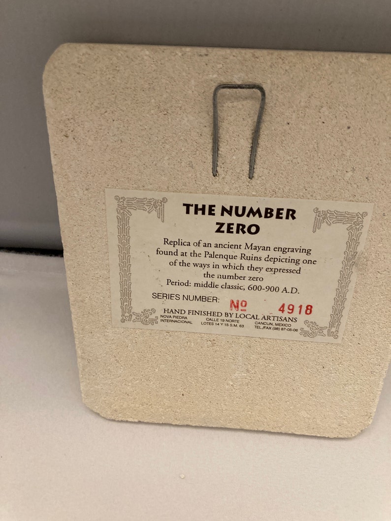 The Number Zero Wall Tile Plaque Mayan Series 4918 Made in Mexico - Etsy
