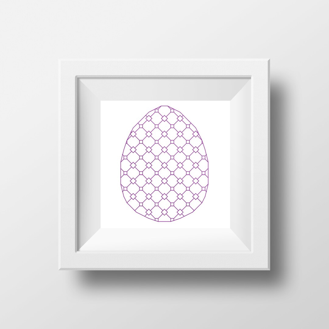 Purple Easter Egg Blackwork Pattern Download - Etsy