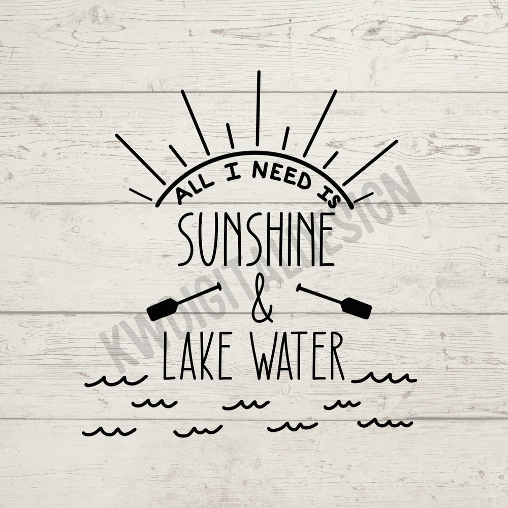 Sunshine and Lake Water Svg, Lake Svg - Etsy