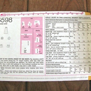 Vintage Girls Play Suit Sewing Pattern Shorts Overskirt 70s Simplicity ...
