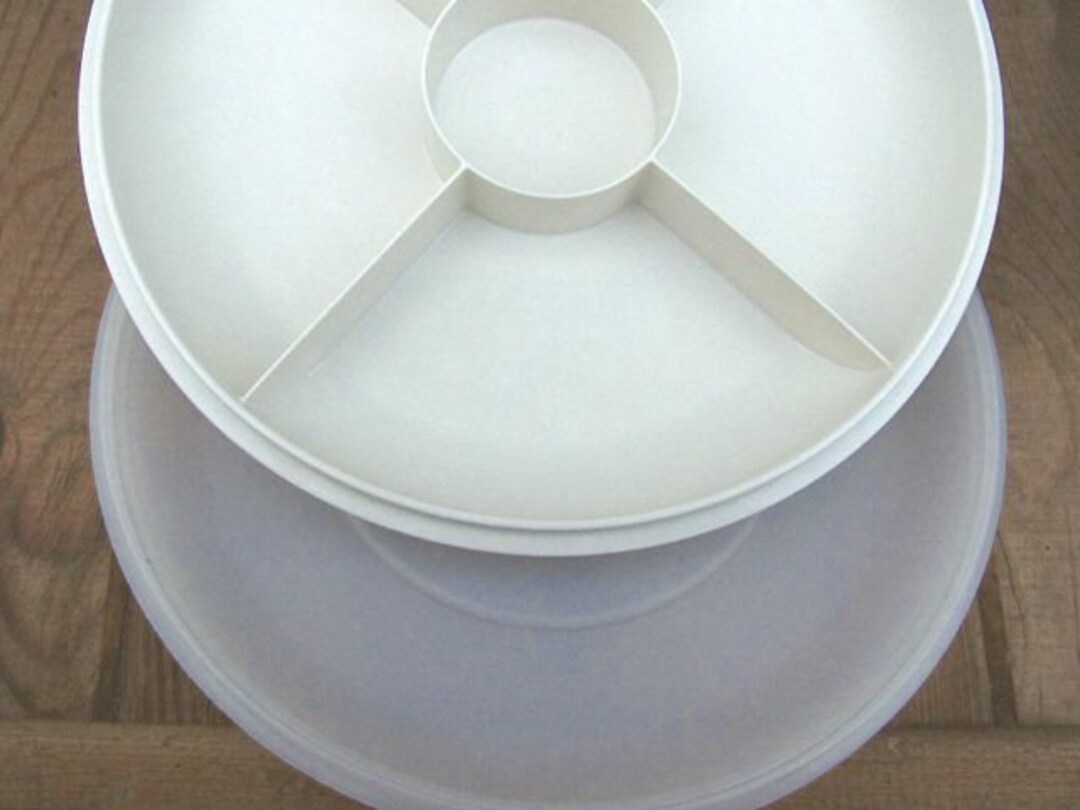 Tupperware Divided Dish or Relish Tray 1708 off White With Domed Lid - Etsy