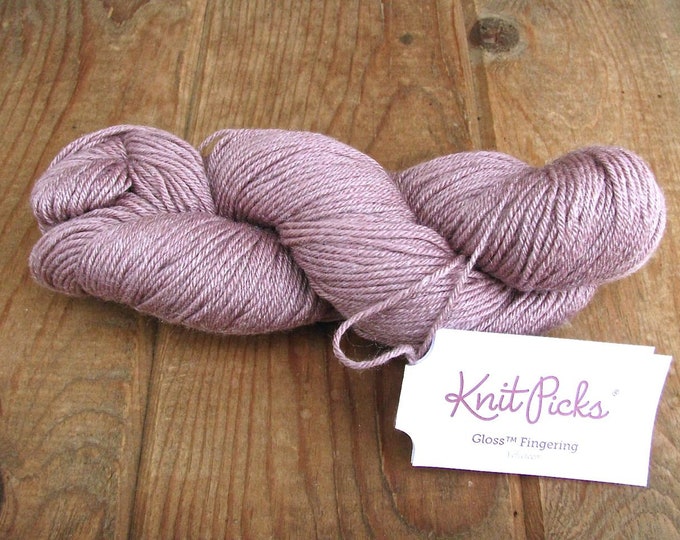 Knit Picks Yarn Gloss Velveteen Light Plum Color Fingering Weight ...