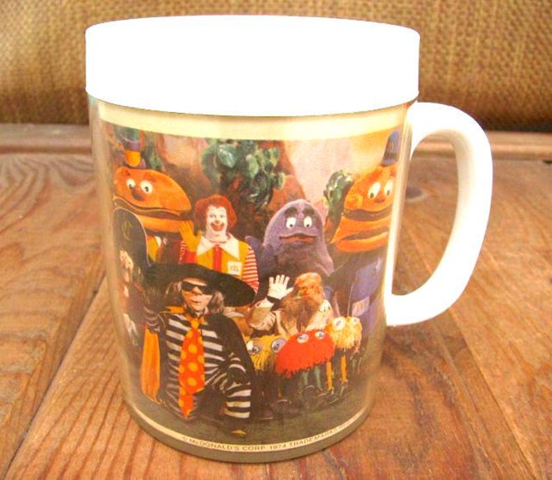 Vintage Mcdonald’s Plastic Drinking Coffee Mug 1974 Thermo-serv 12 Oz ...