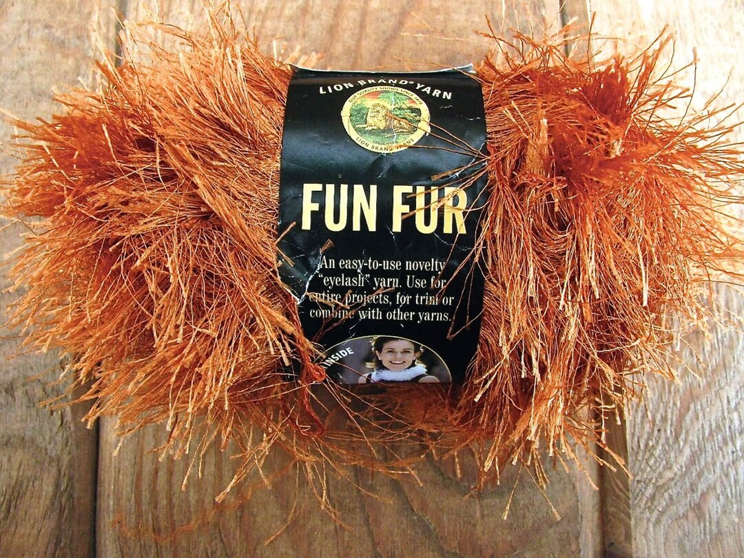Lion Brand Fun Fur Yarn Copper Color Eyelash Specialty Art - Etsy