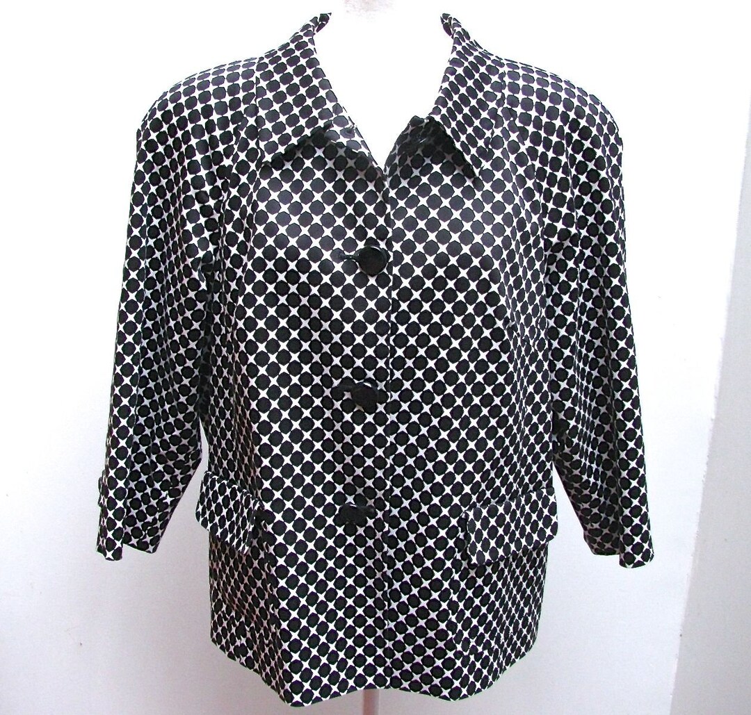 Vintage Talbot's Jacket Black and White Lined Made in Japan Women's ...