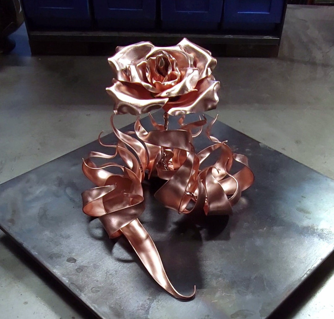 Copper Rose True Love #1664 Art Sculpture Valentines Day Mothers Day ...