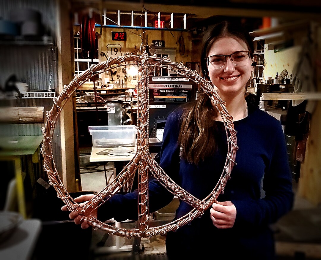 Copper Peace Sign Wall Art #1851 *SAVE 10% SEE BELOW* Steampunk Wedding ...