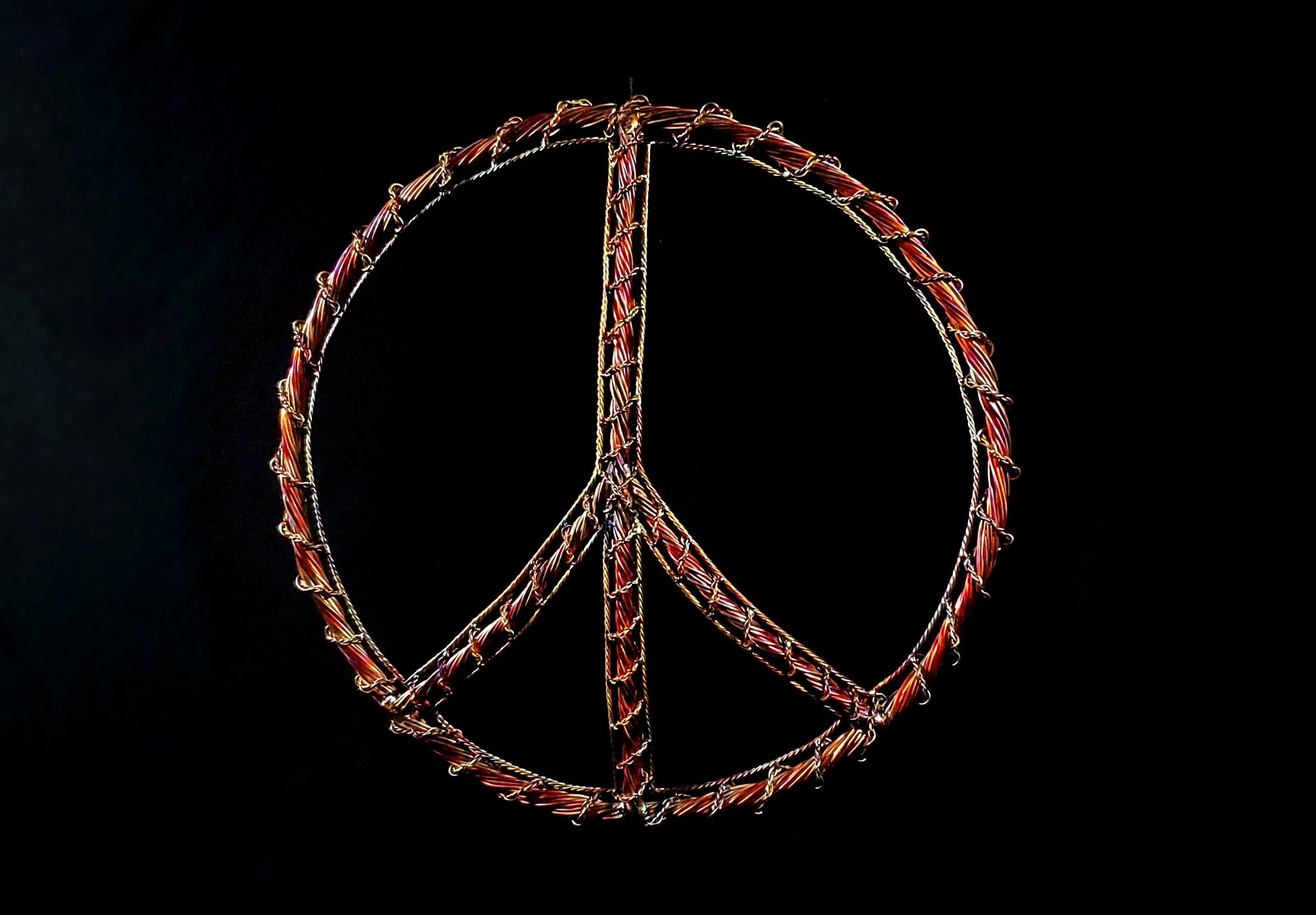 Copper Peace Sign Wall Art 1851 SAVE 10% SEE BELOW | Etsy