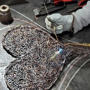 Metal Wall Art Copper Wire Coil Heart #1584 "crazy in Love" Steampunk ...