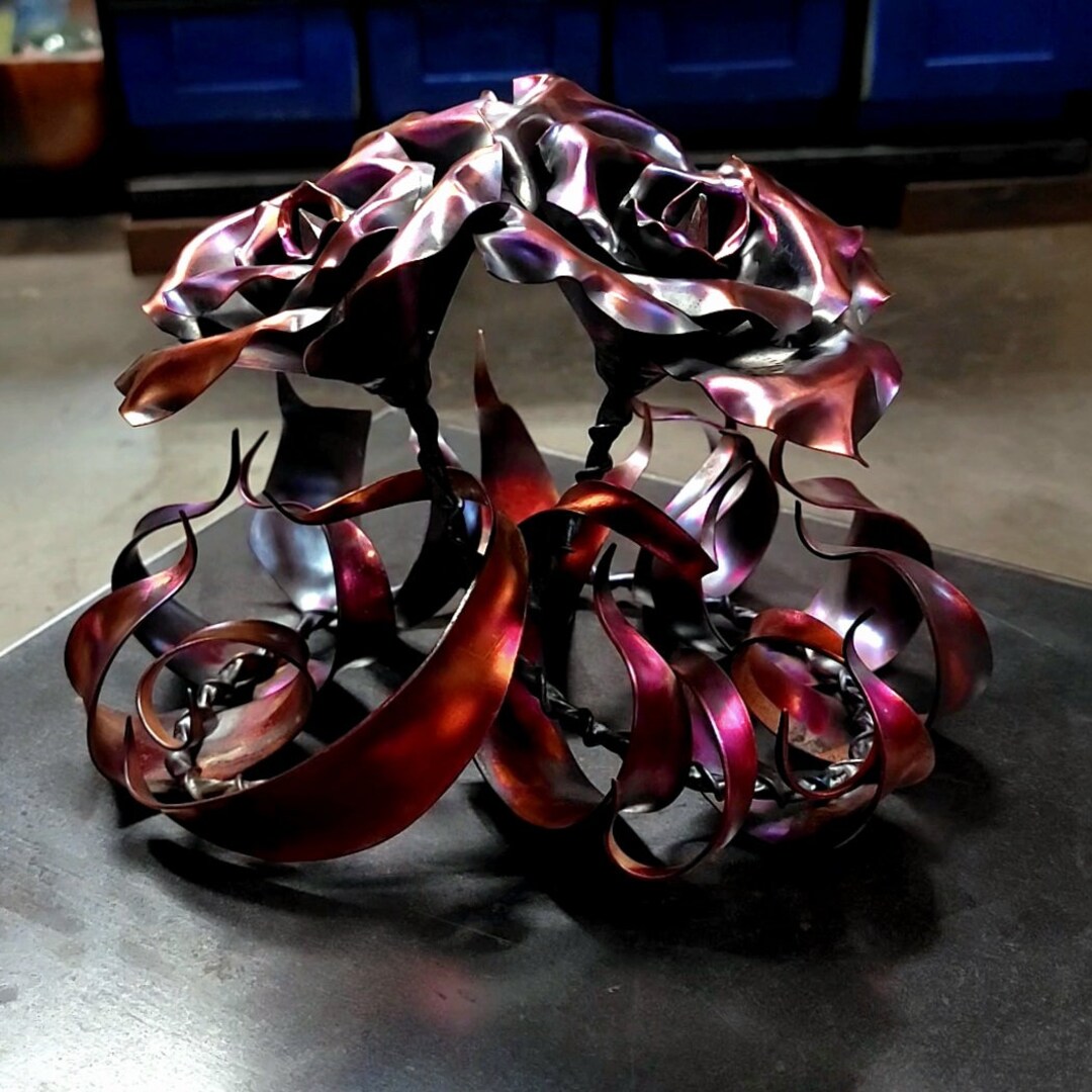 Copper Roses "unity" #1849 Art Sculpture Valentines Mothers Day ...