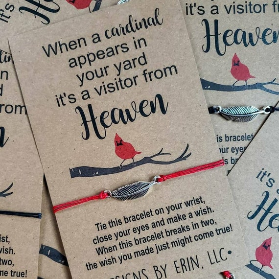 When a Cardinal Appears... Wish Bracelet - Etsy