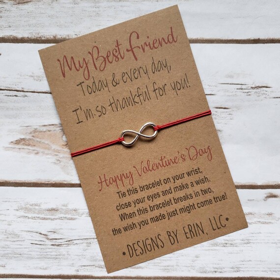 Best Friend Valentine's Day wish bracelet | Etsy