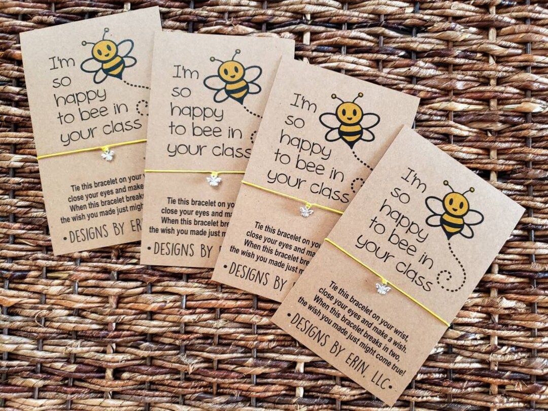 I'm so Happy to Bee in Your Class Wish Bracelet - Etsy