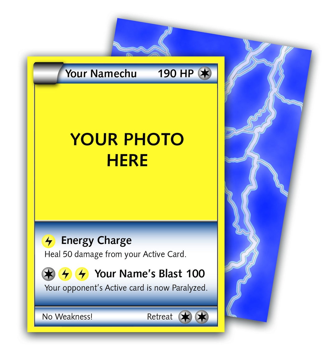 Custom Pokemon Style Cards PRINTABLE - Etsy