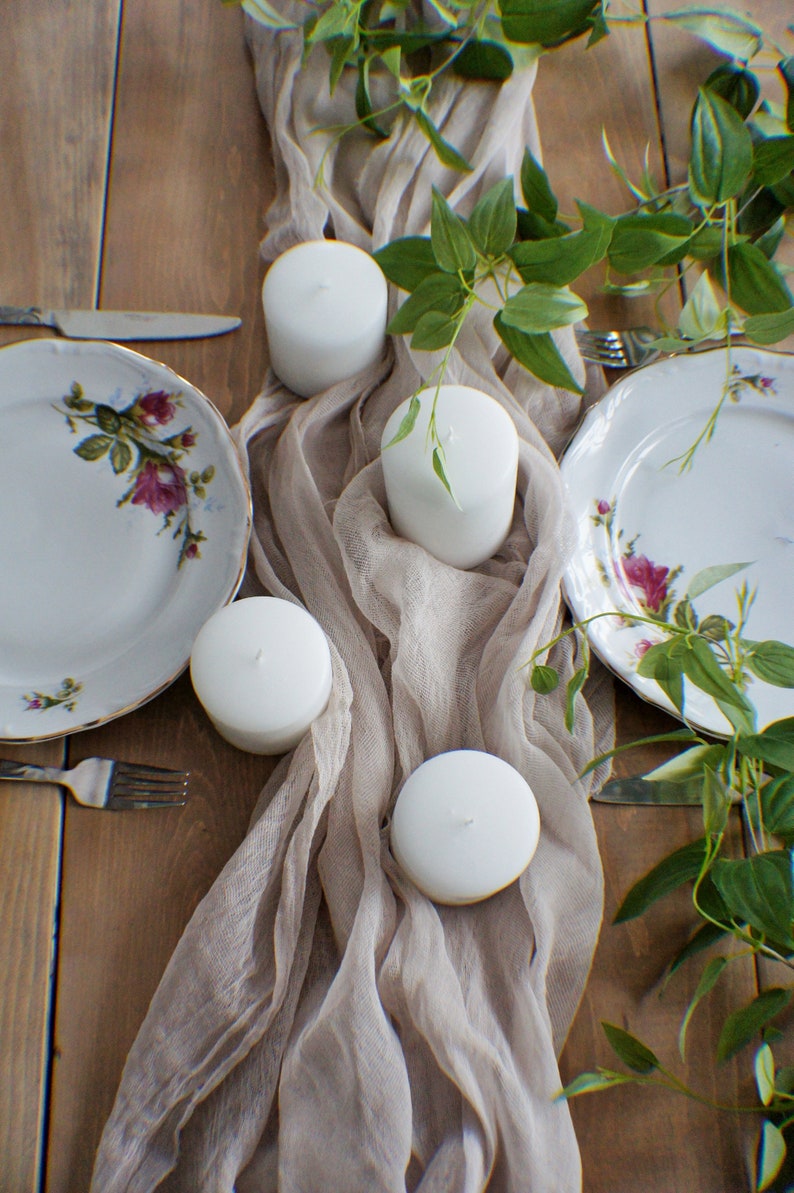 Boho Wedding Gauze Table Runner Champagne Wedding - Etsy