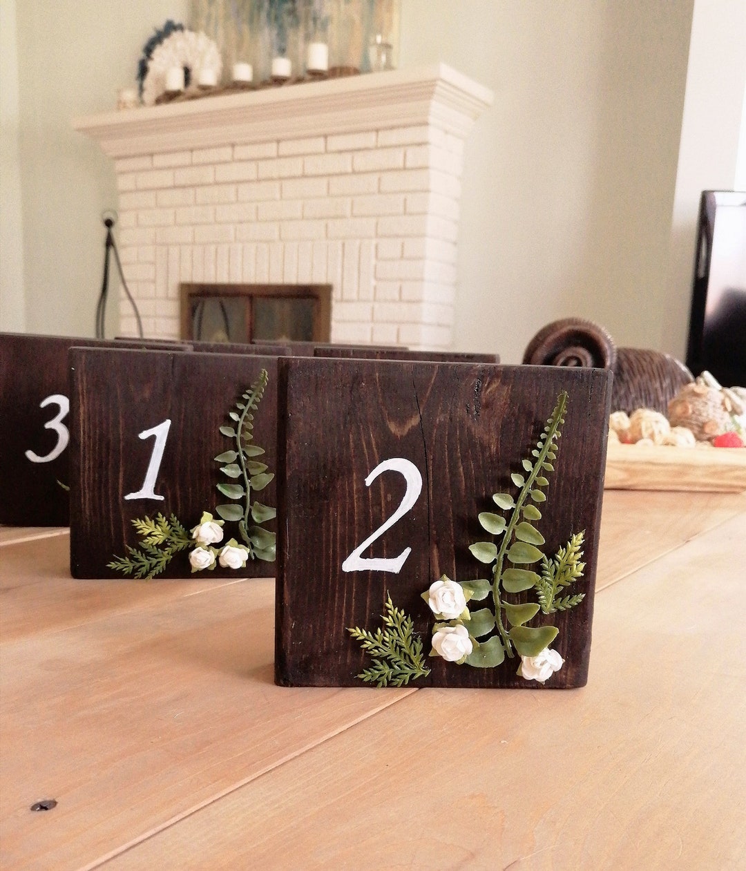 Wedding Table Numbers, Rustic Wedding Signs, Wooden Table Numbers ...