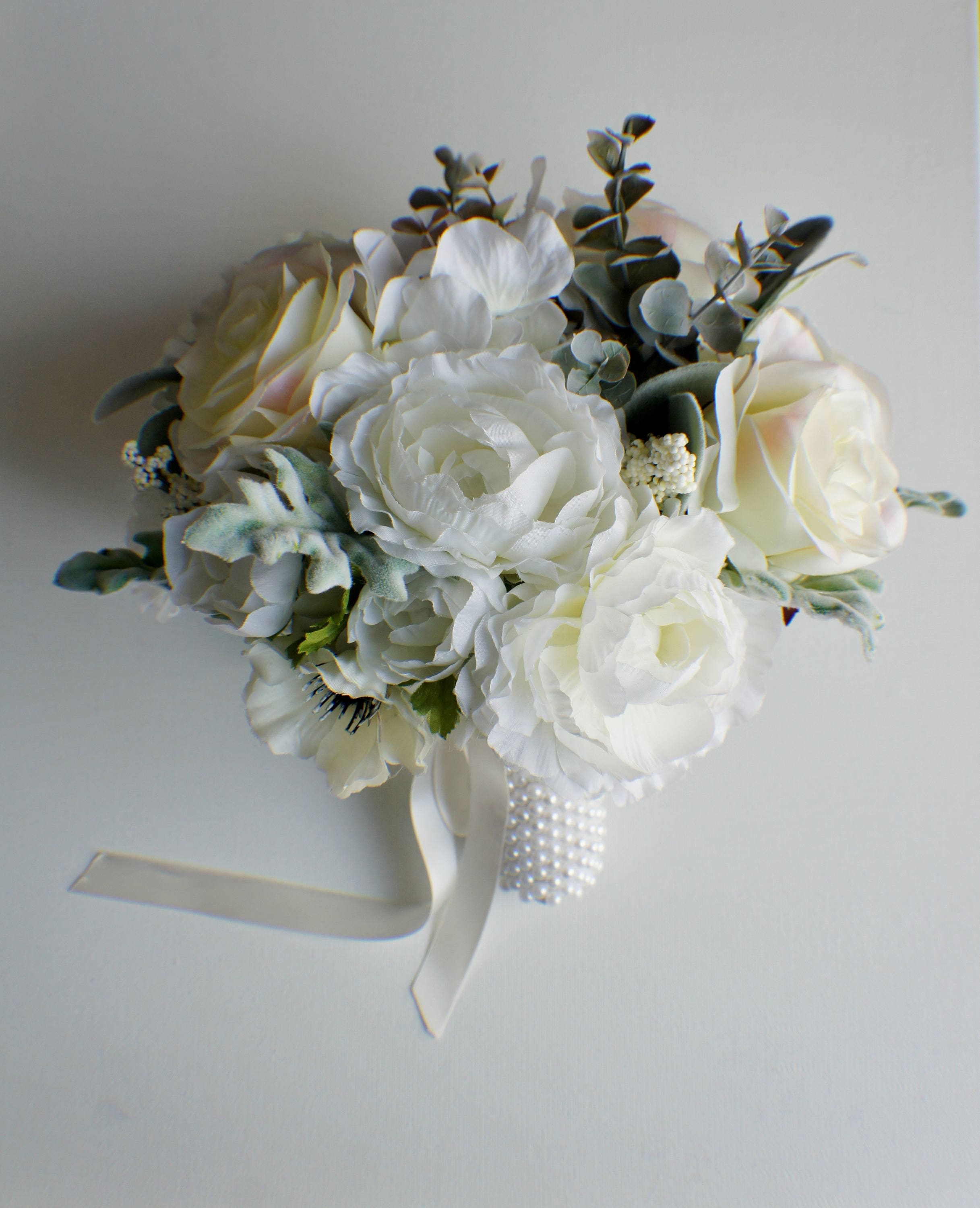 Bridal Bouquet Wedding Bouquet Ivory and Sage Bouquet - Etsy