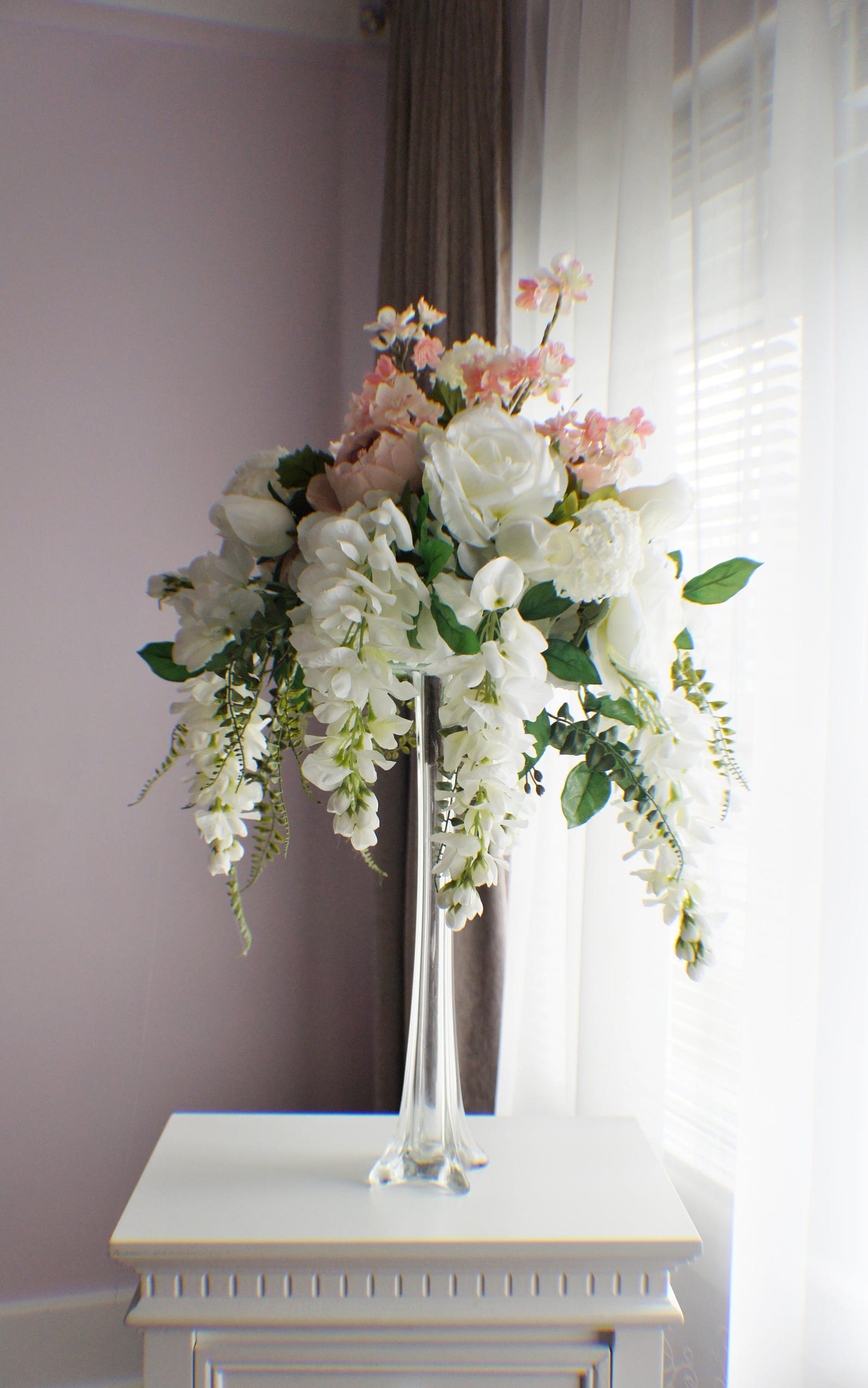 Extra Large Wedding Centerpiece Cascading Centerpiece Silk - Etsy