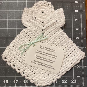 Angel Dishcloth, Crochet Angel, Washcloth, Teacher Gift, - Etsy