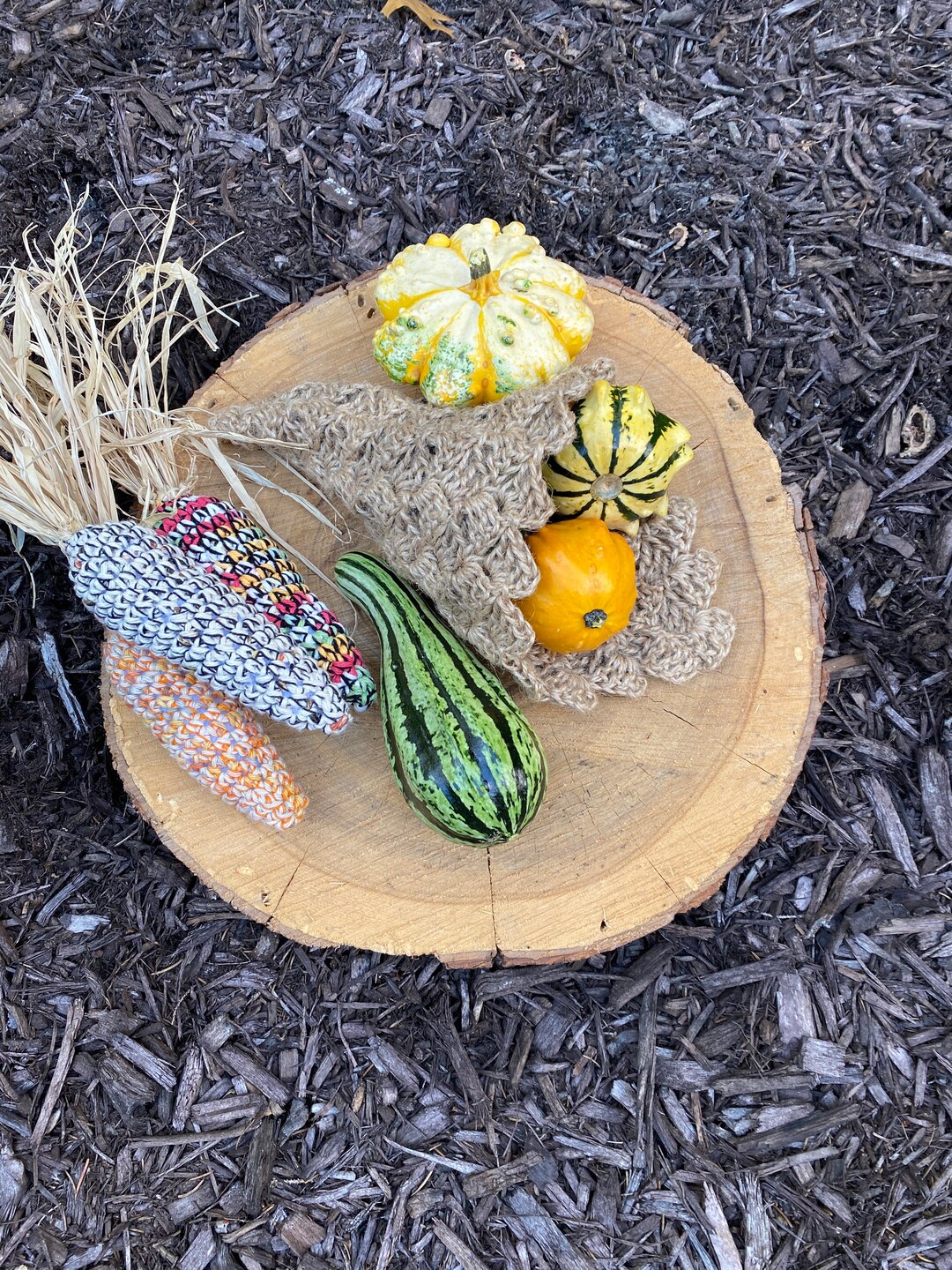 Cornucopia Hand Crochet/jute Cornucopia/fall Decor - Etsy