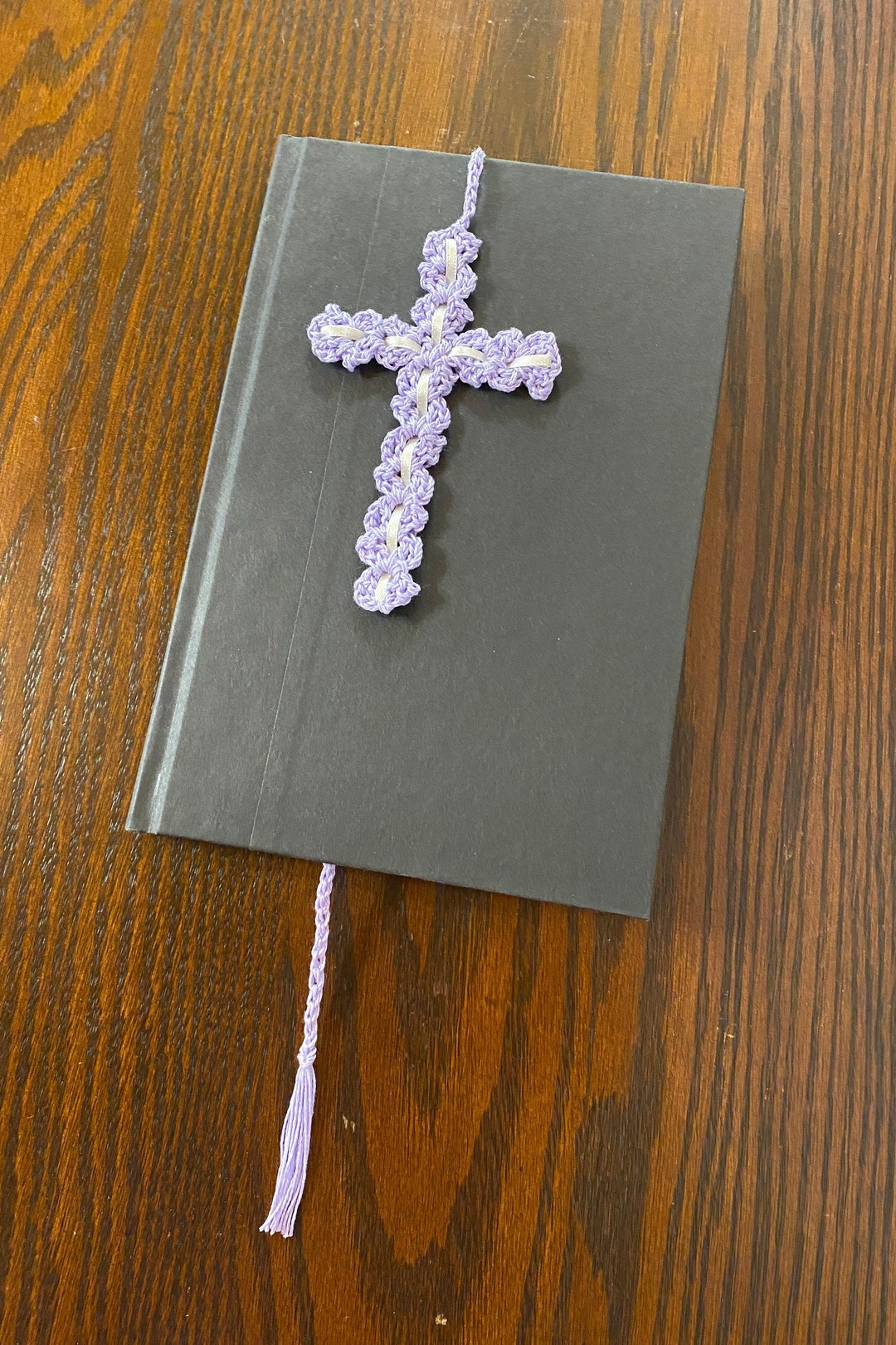 Crochet Cross Bookmark/easter/baptism/christian Cross/bible Bookmark ...