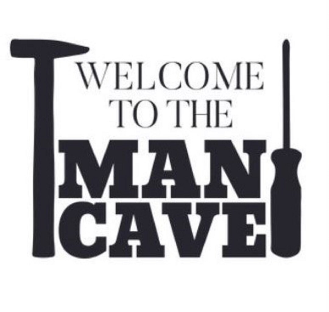 Man Cave Decal - Perfect for Windows, Laptops, Vehicles, Glass Blocks ...