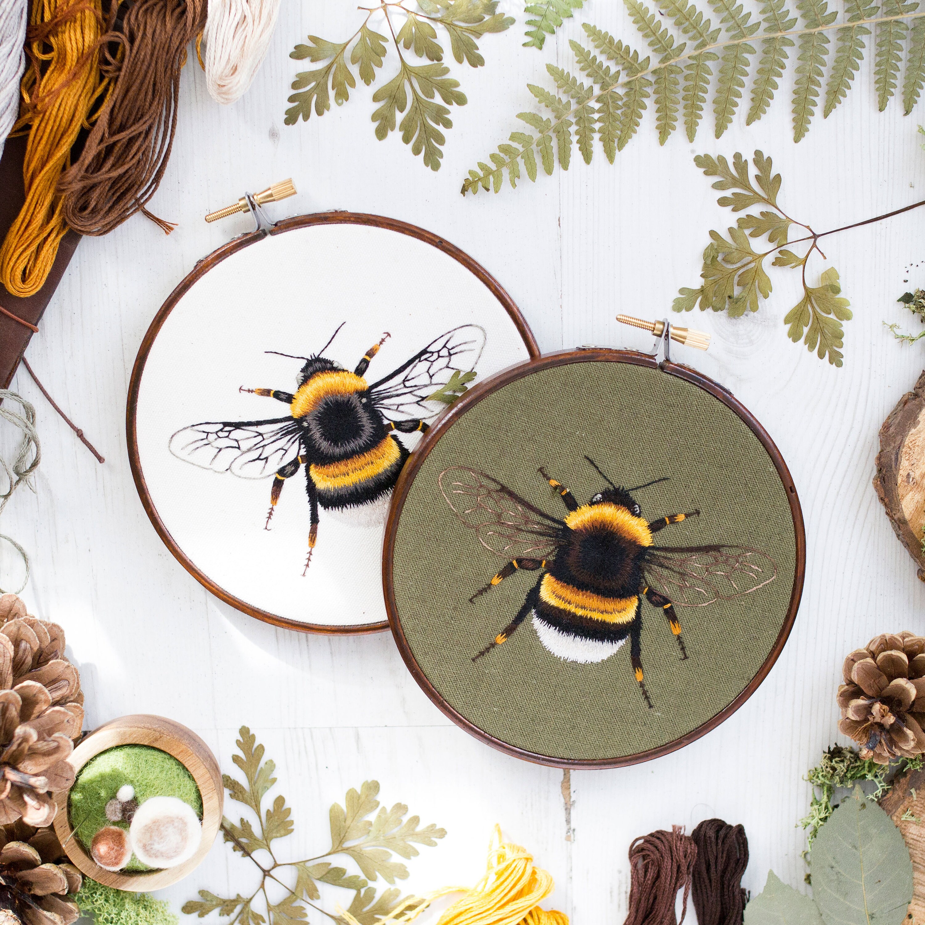Bee: Hand Embroidery Pattern. Thread Painting Tutorial. PDF - Etsy