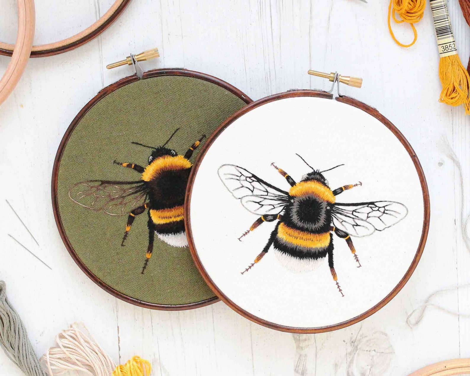 Bee: Hand Embroidery Pattern. Thread Painting Tutorial. PDF - Etsy UK