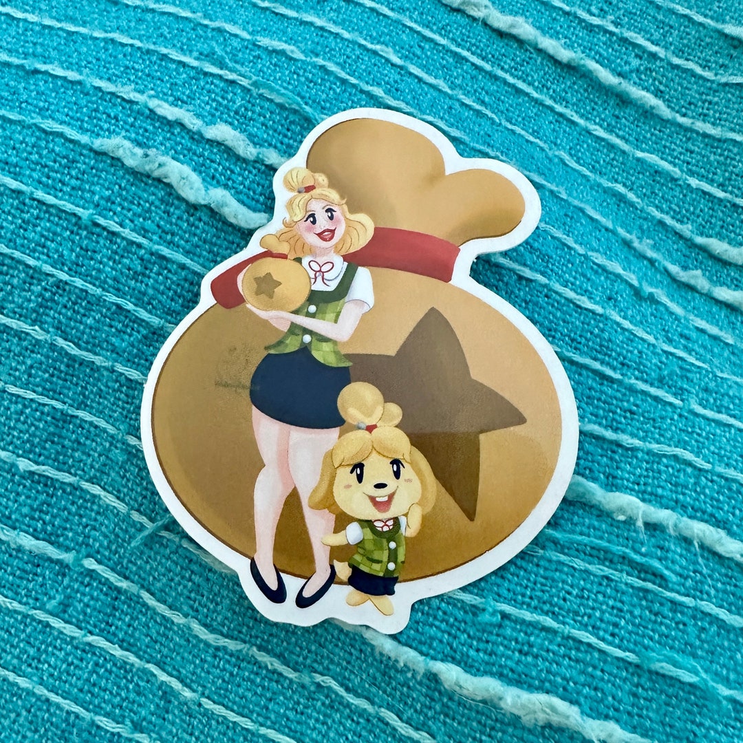 Isabelle Animal Crossing Sticker Animal Crossing Glossy Waterproof - Etsy