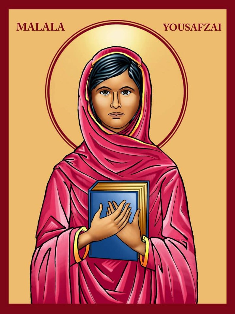 Malala Yousafzai Art Print: Orthodox Icon, Feminist Wall Art - Etsy