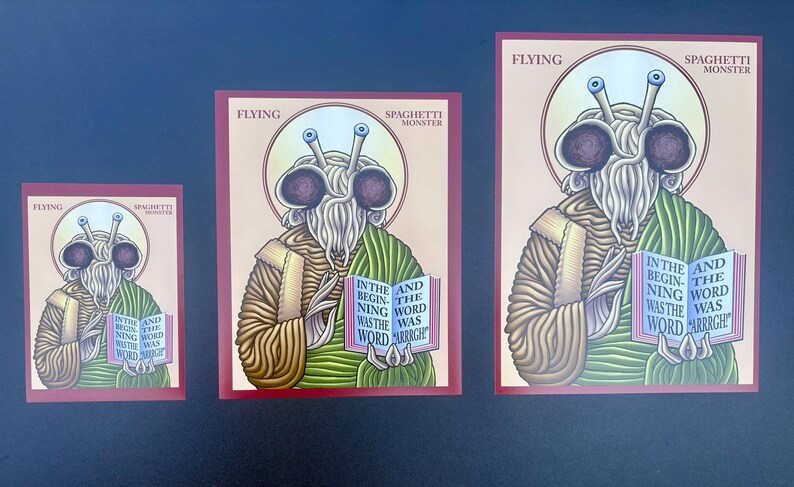 Flying Spaghetti Monster Art Print: Pastafarian FSM Icon - Etsy