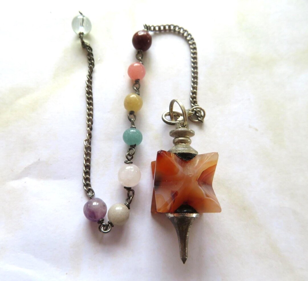 Merkaba Star-30 Mm Diameter-orange-carnelian- Pendulum-how to Dowse ...