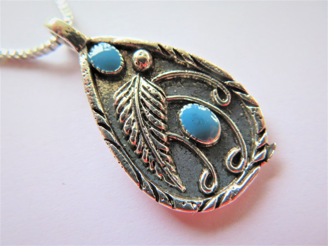 Pendentif en argent 925 Pendentif en argent pierres turquoise ...