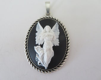 Angel Cameo Pendant | Etsy