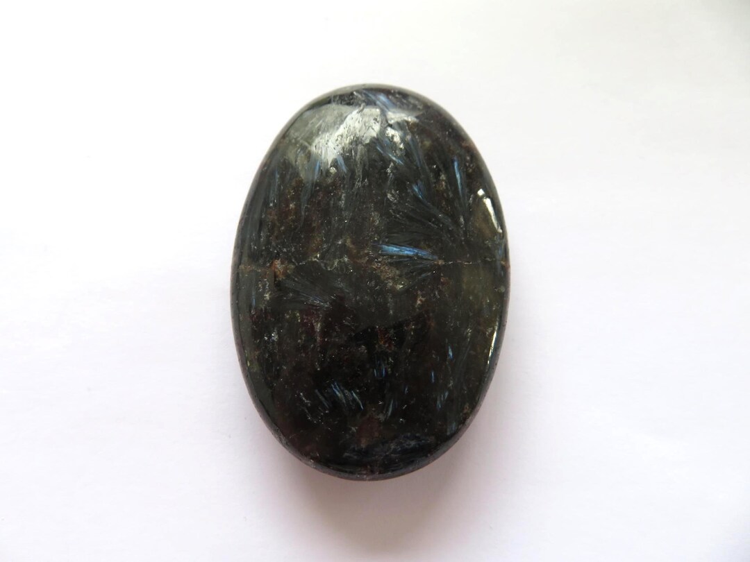 Astrophyllite Palm Stone With Blue Flash - Etsy