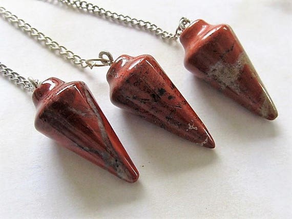 Pendulum-red Jasper Quartz Natural Gemstone Point pendulum | Etsy