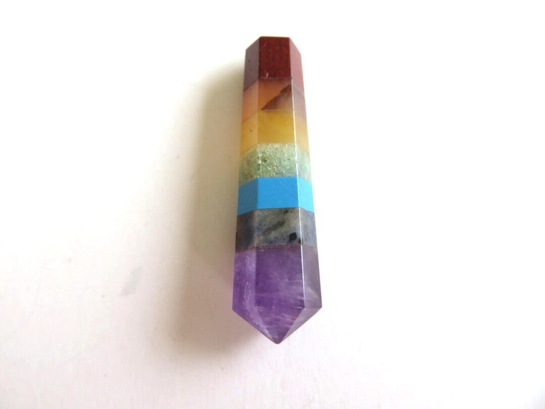 Reiki- Chakra - Reiki-obelisk -7 Gemstones -hexagonal Prism - Crystal ...