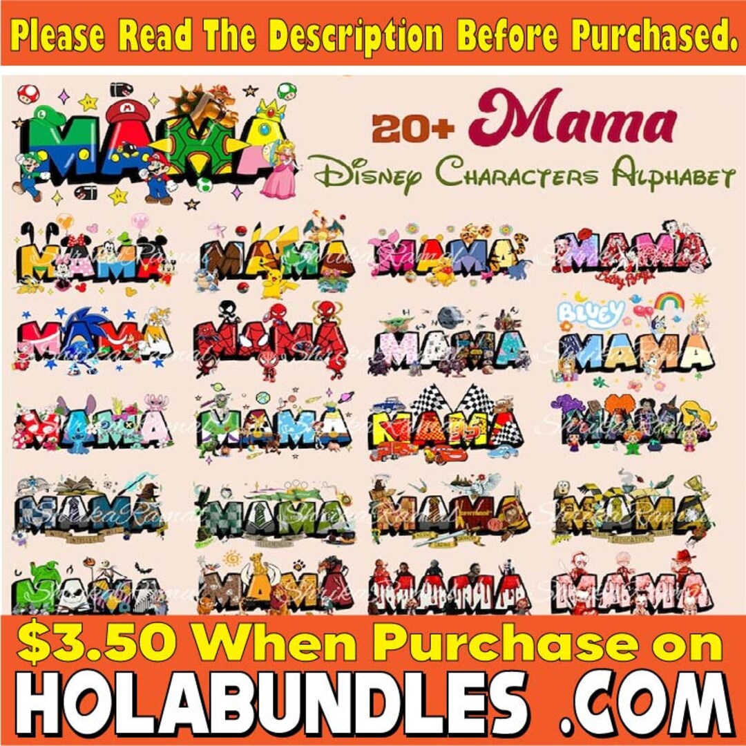 20 Mama Cartoon PNG Bundle, Characters Letters Png,doodle Story Png ...