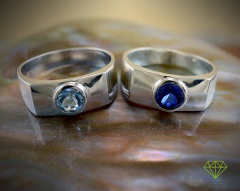 Mens solitaire ring | Etsy