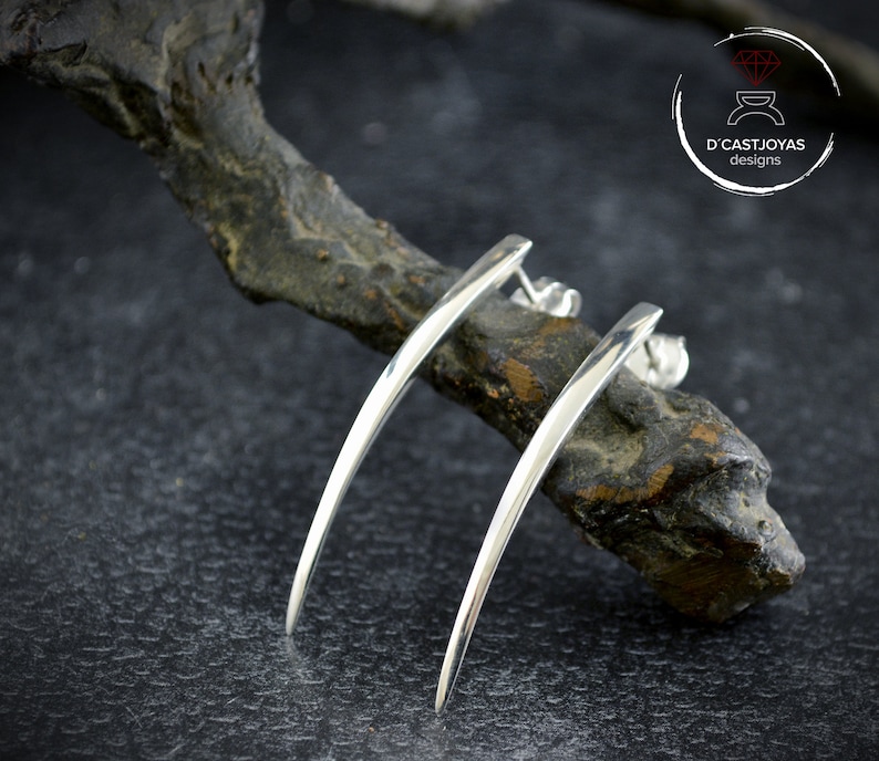 Silver Snake Fangs Long Earrings - Etsy