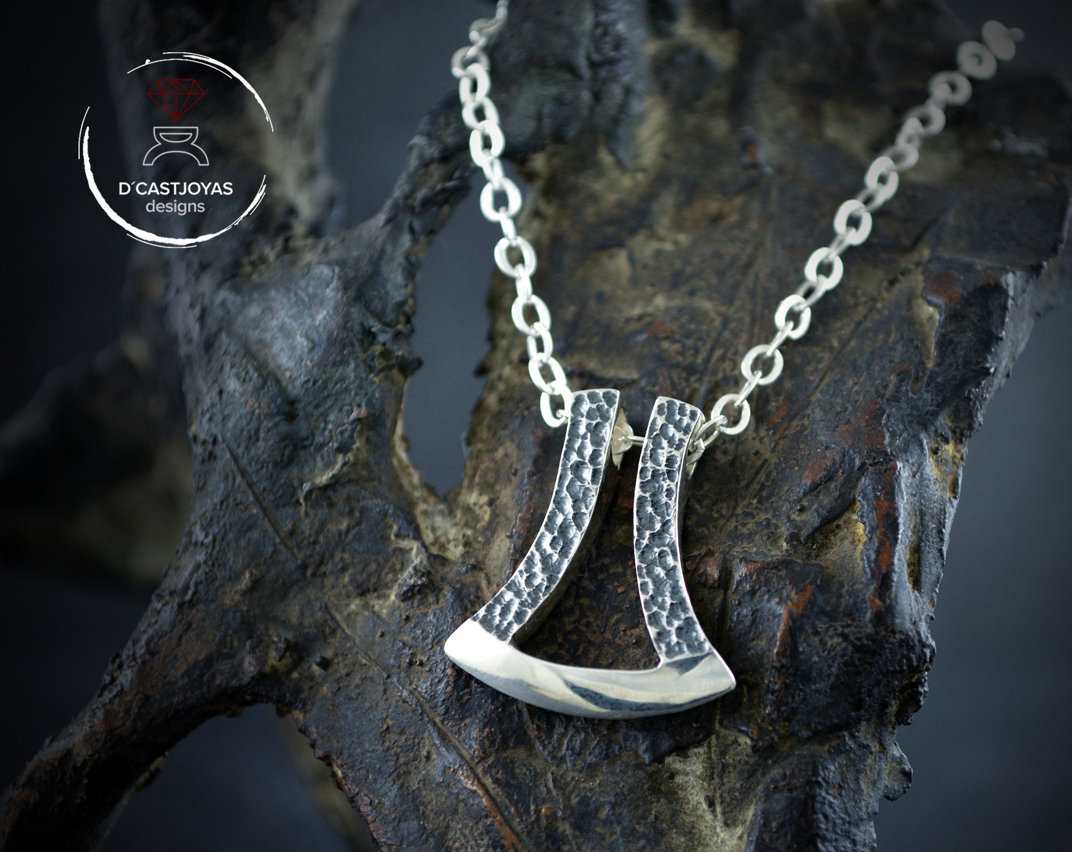 Solid Silver Ax Pendant Modern Thor Ax - Etsy