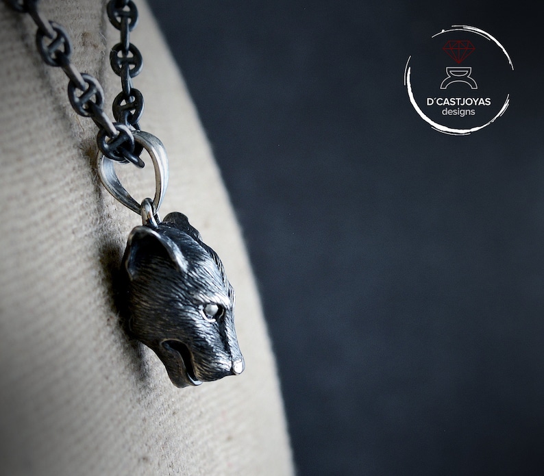 Colgante pantera pequeña plata de ley Totem pantera Colgante - Etsy España