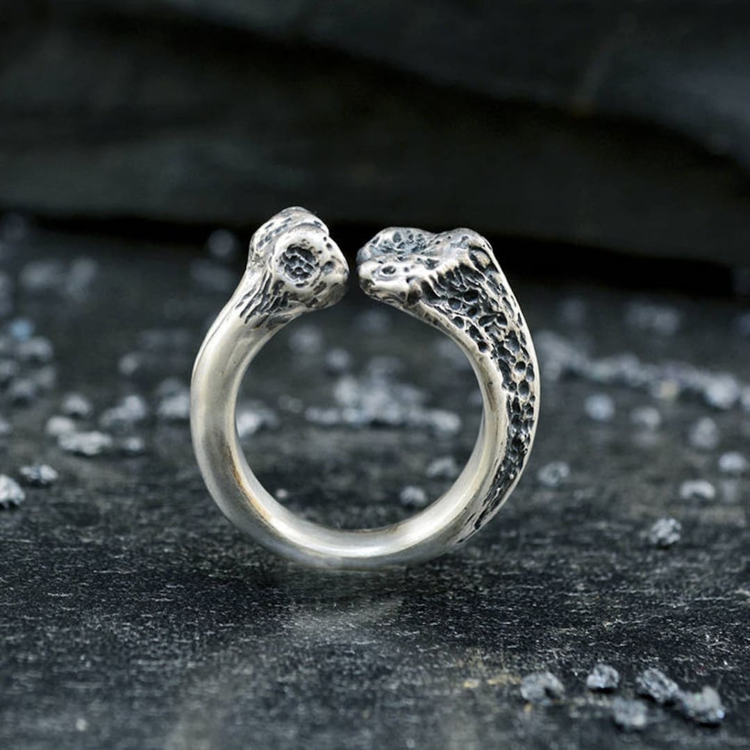 Silver Bone Ring for Men, Solid Sterling Silver Ring - Etsy